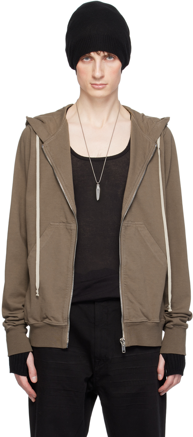 Rick Owens DRKSHDW: Pull à capuche Jason's gris | SSENSE France