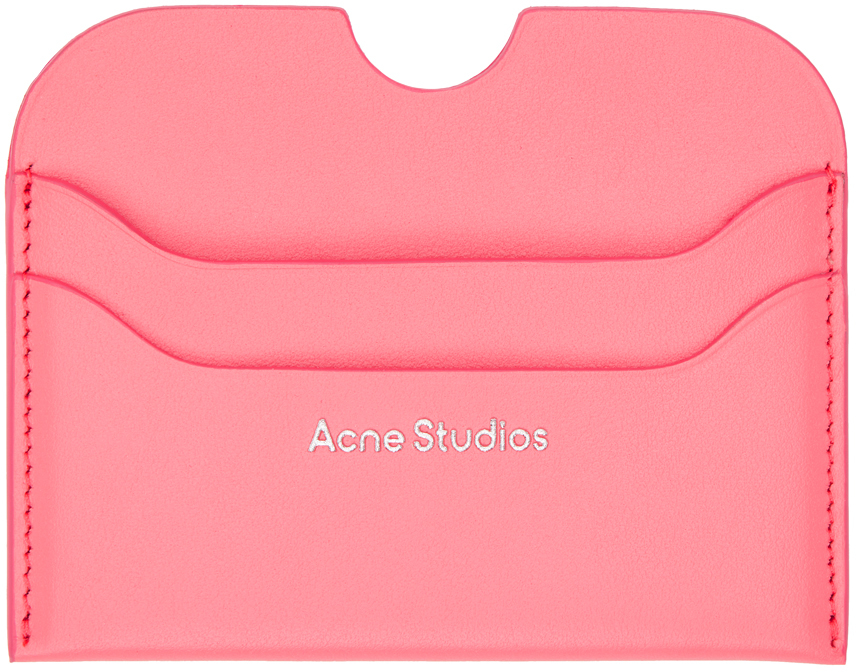Pink Slim Card Holder by Acne Studios on Sale