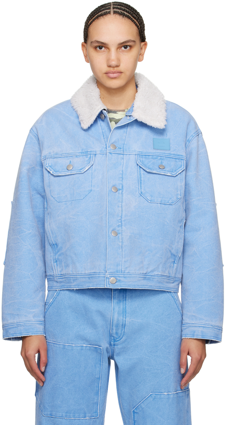 Blue Padded Jacket by Acne Studios on Sale