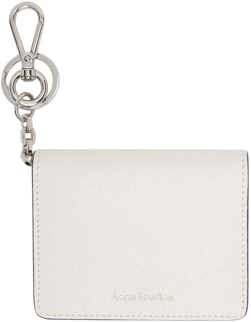 Acne Studios: White Folded Leather Wallet | SSENSE