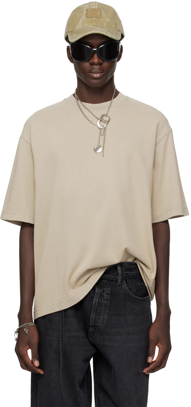 Acne Studios: Taupe Crewneck T-Shirt | SSENSE