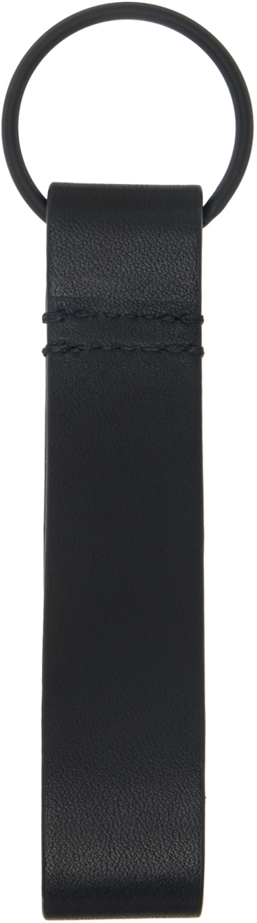 Black Leather Keychain by Common Projects on Sale