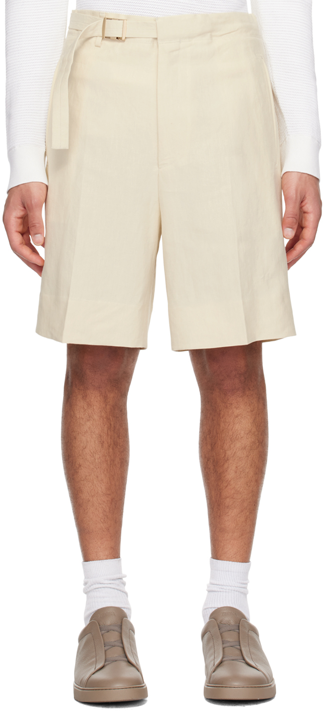 Off-White Cinch Shorts by ZEGNA on Sale