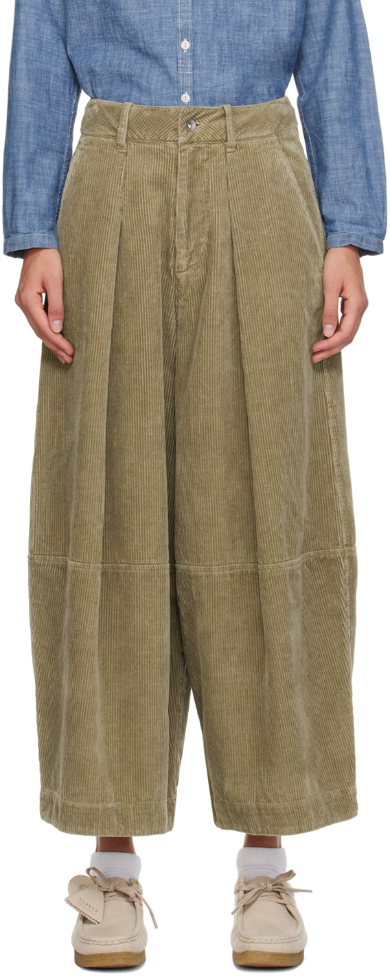 Khaki Deadbeat Trousers by YMC on Sale