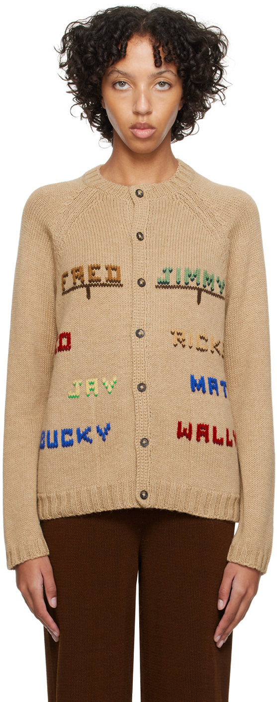 Bode: Cardigan Roll Call brun clair | SSENSE France