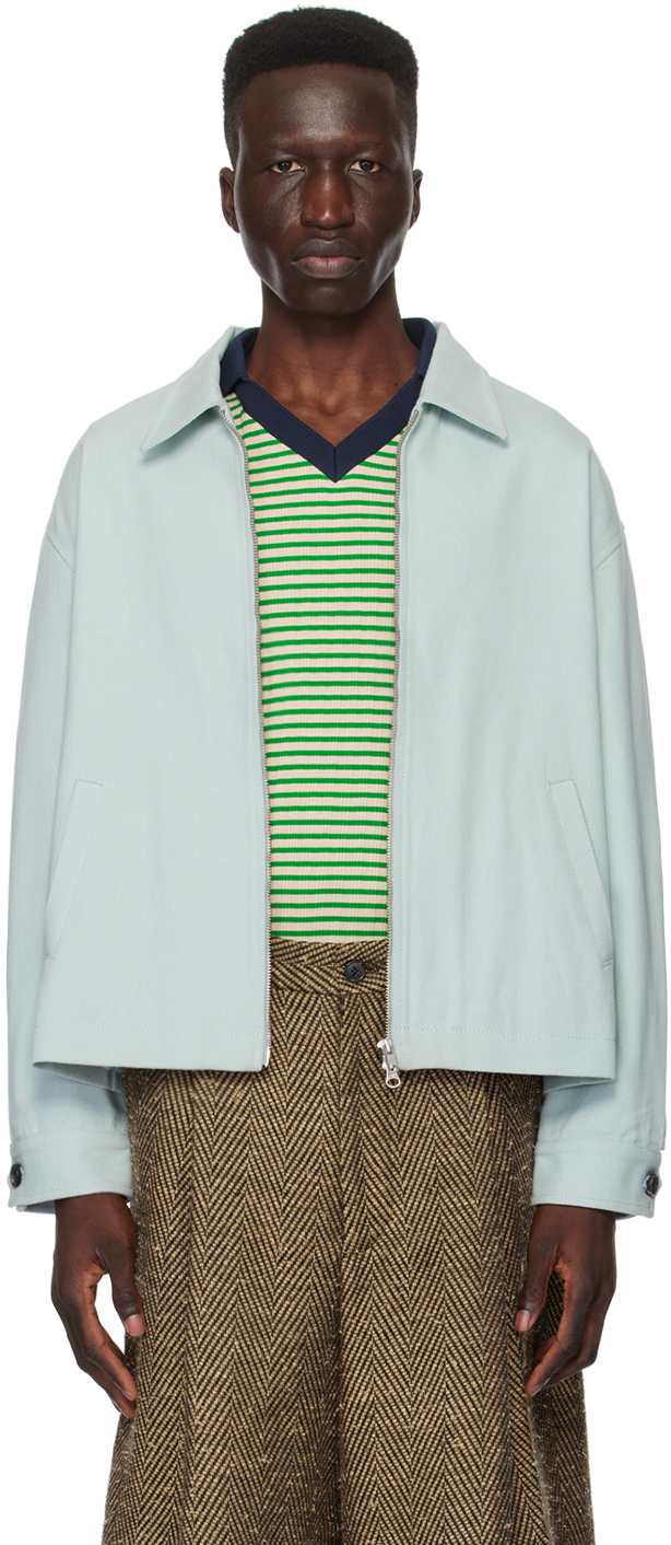 Bode: Blouson Ohio bleu | SSENSE France