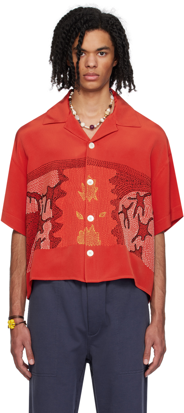 Red Inferno Shirt by Glass Cypress on Sale