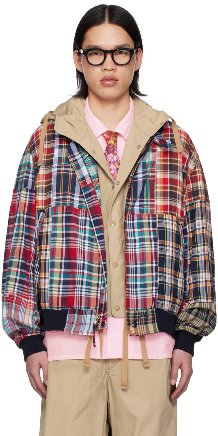 Multicolor Patchwork Bomber Jacket by Engineered Garments on Sale