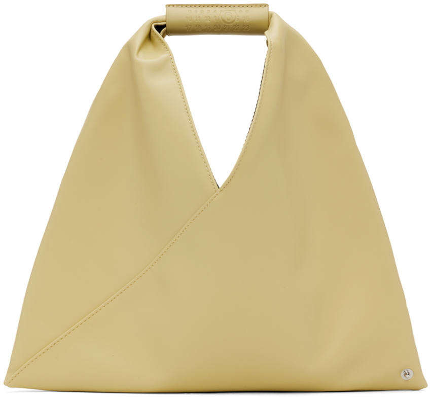 Mini cabas vert à panneaux triangulaires MM6 Maison Margiela en solde