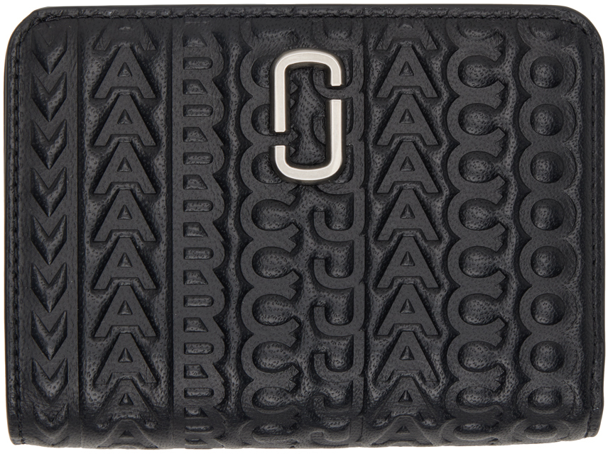 Marc Jacobs: Black 'The J Marc Mini Compact' Wallet | SSENSE