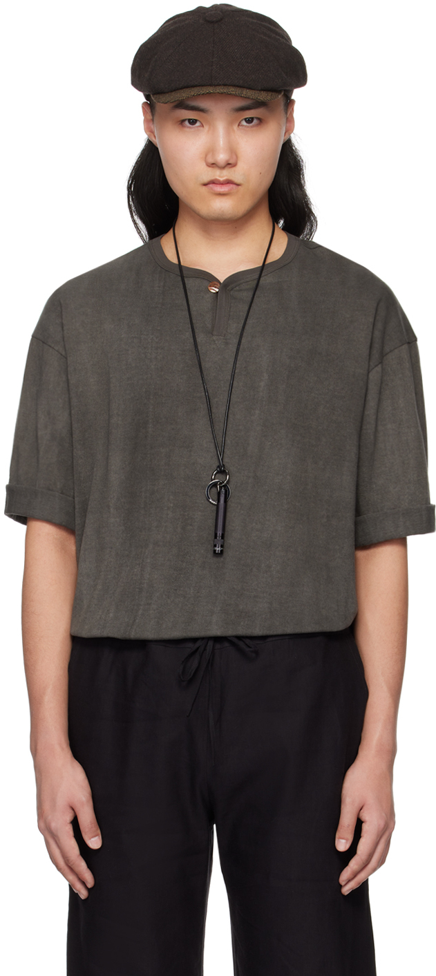 Aviva Jifei Xue: SSENSE Exclusive Gray Henley | SSENSE Canada