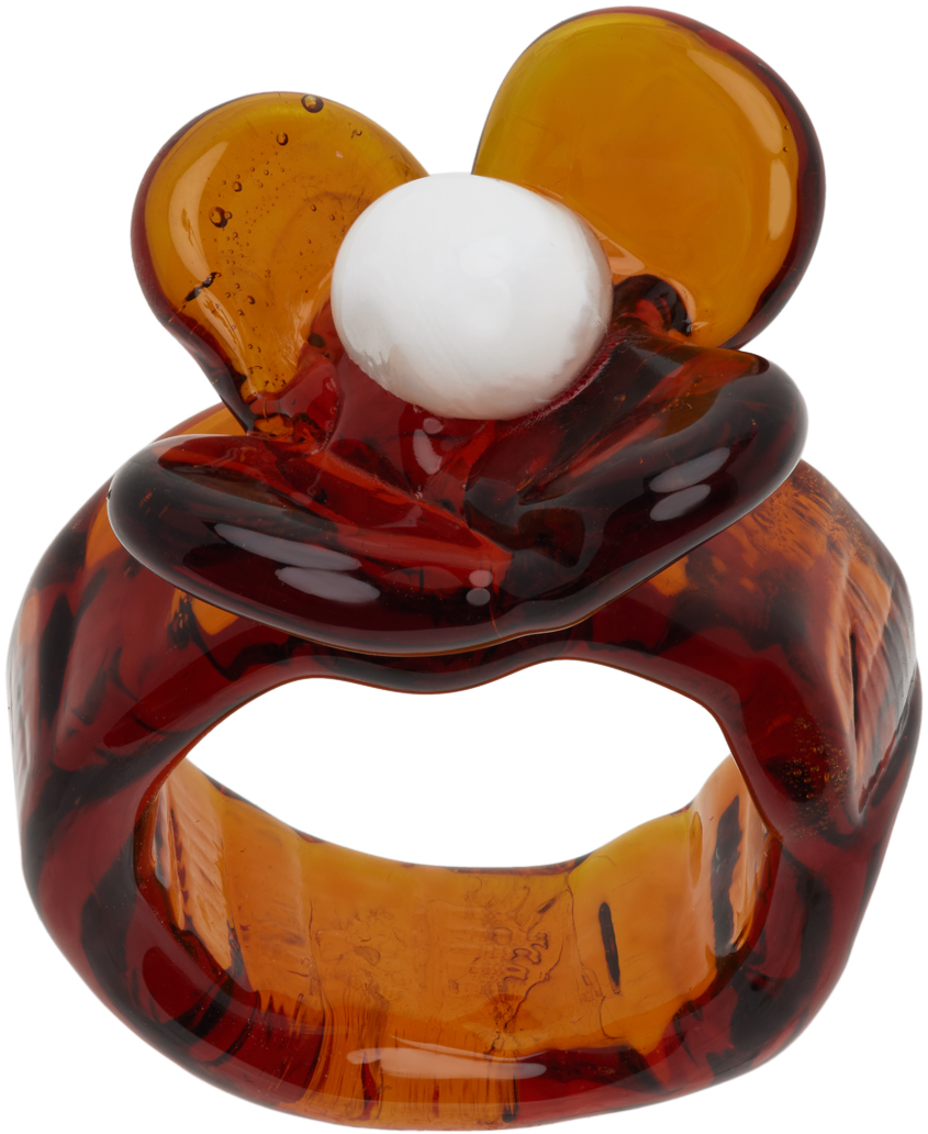 LEVENS JEWELS: Brown & White Pretty Baby Ring | SSENSE