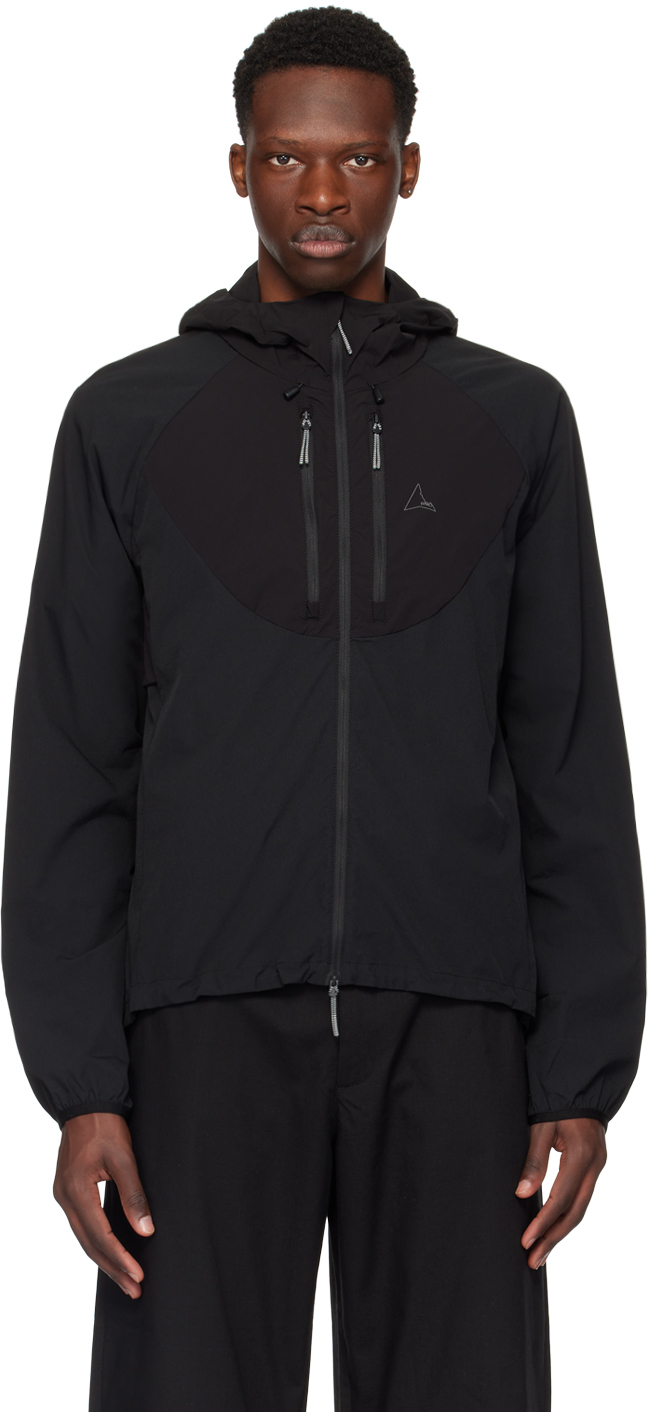 Black Zip Jacket by ROA on Sale