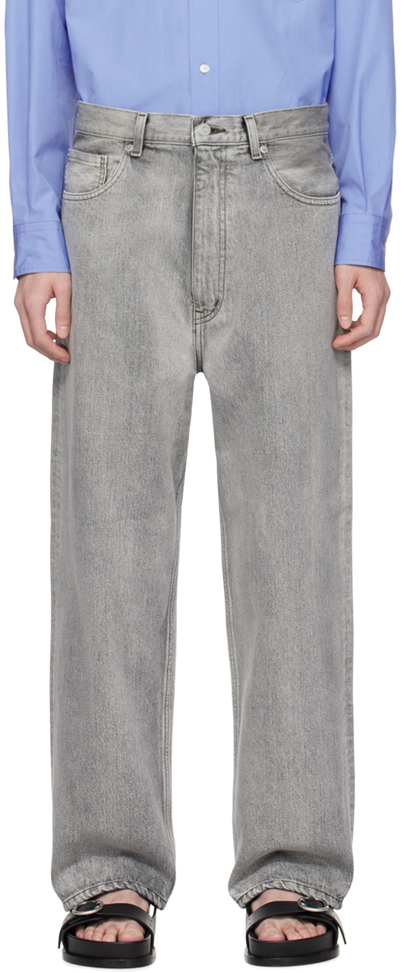Gray Baggy Jeans by YLÈVE on Sale