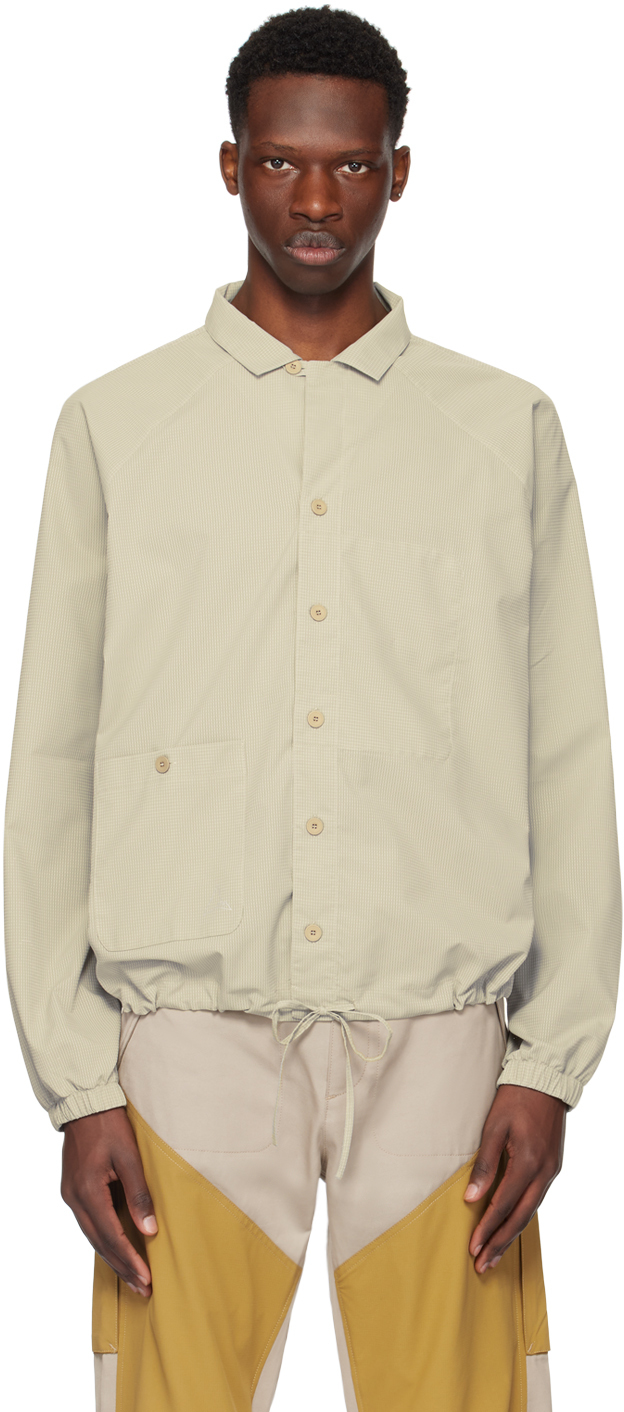 ROA: Beige Perforated Shirt | SSENSE