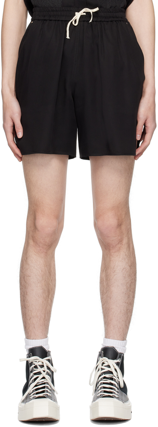 Small Talk Studio: Black Drawstring Shorts | SSENSE