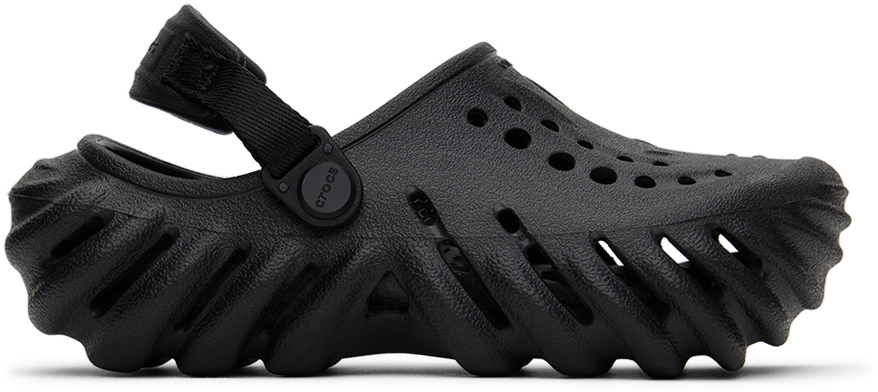 Kids Black Echo Clogs by Crocs on Sale