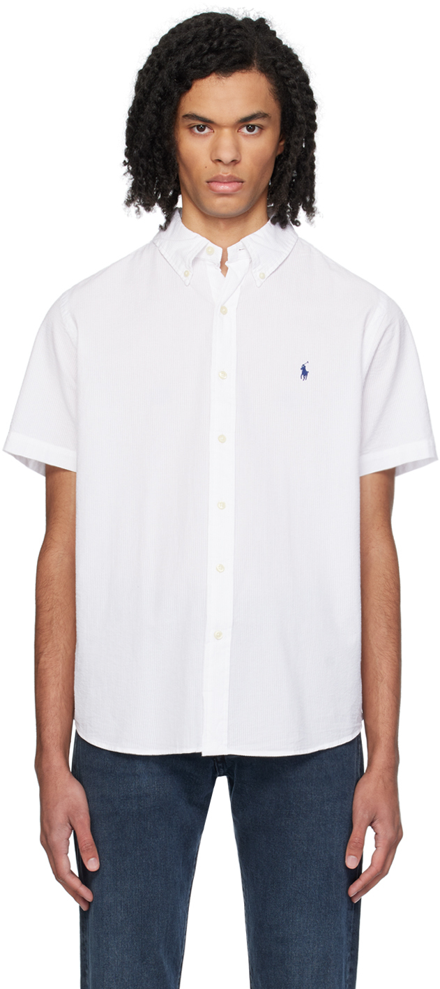 White Prepster Shirt by Polo Ralph Lauren on Sale