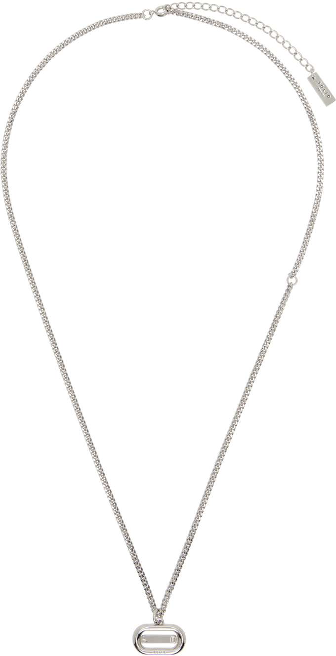 Silver Pendant Necklace by Solid Homme on Sale