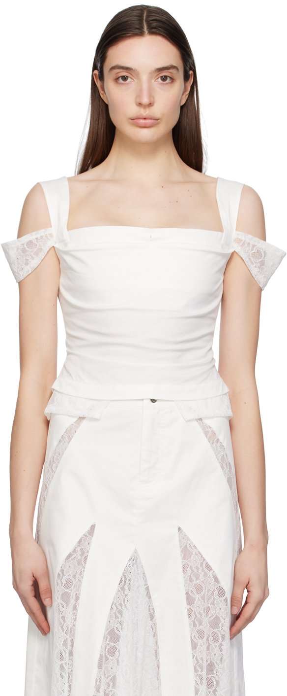 Miaou: White Renata Tank Top | SSENSE Canada