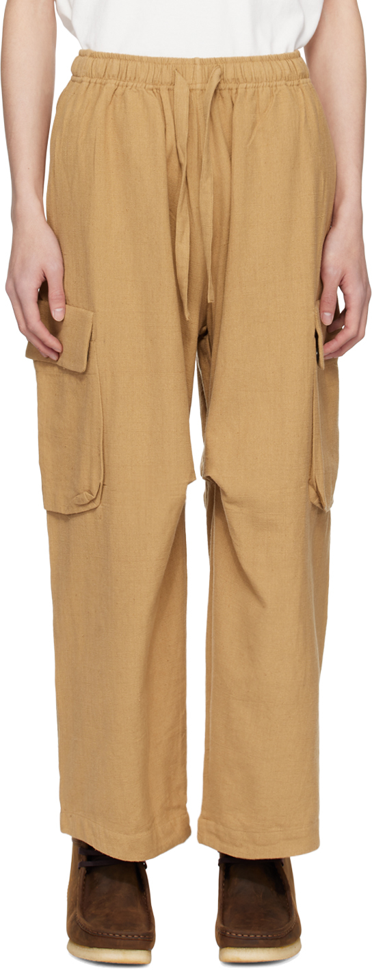 Kartik Research: Tan Drawstring Cargo Pants | SSENSE