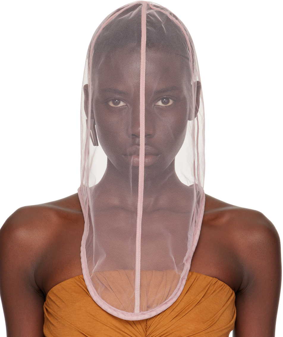 Pink Helmet Hood by Rick Owens on Sale