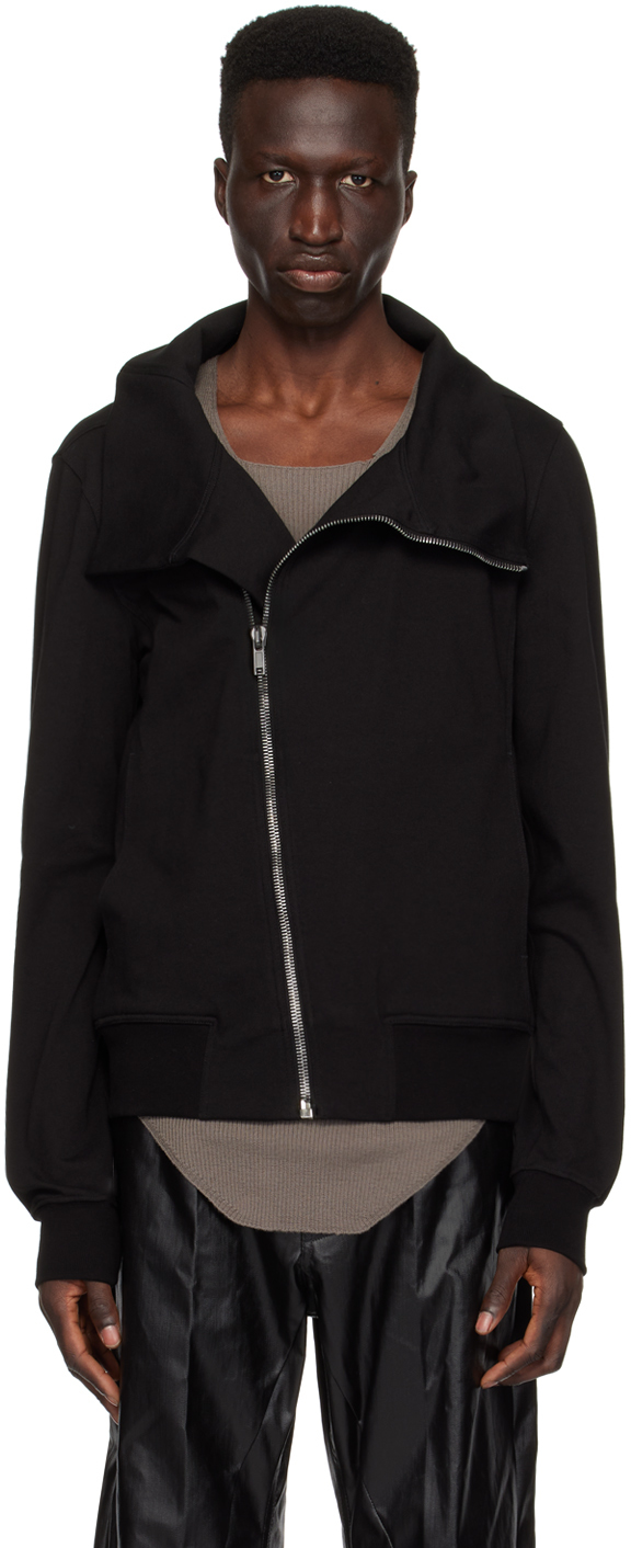 Rick Owens: Pull molletonné noir à poches Bauhaus | SSENSE France