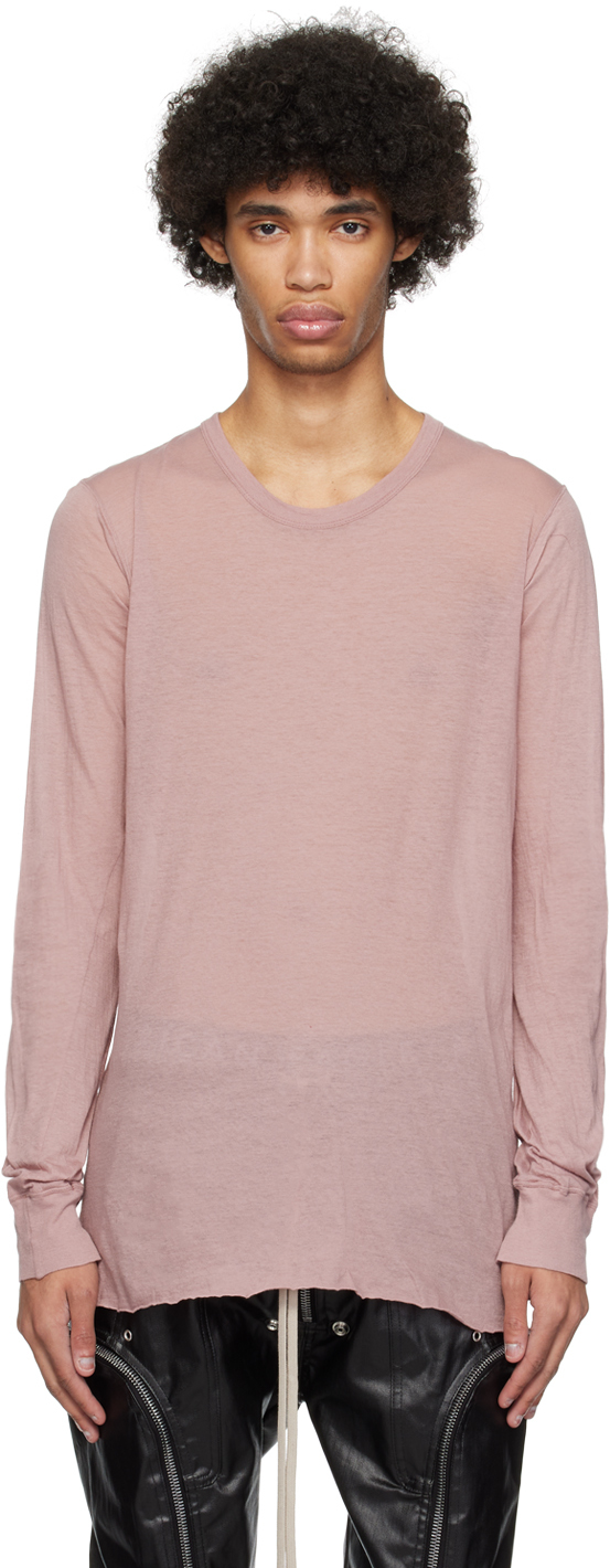 Rick Owens: Pink Basic Long Sleeve T-Shirt | SSENSE