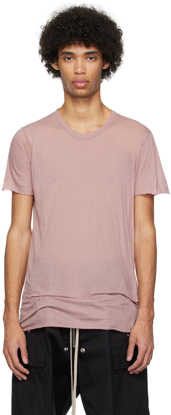 Pink Basic T-Shirt by Rick Owens on Sale