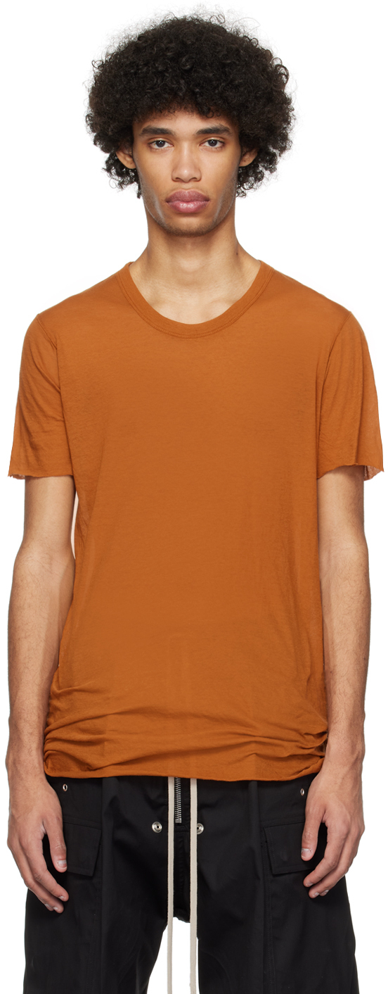 Rick Owens: Orange Basic T-Shirt | SSENSE