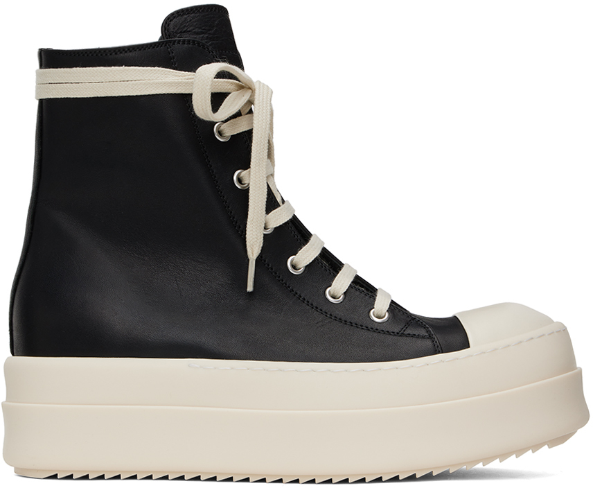 Rick Owens: Baskets noires à bout renforcé | SSENSE France