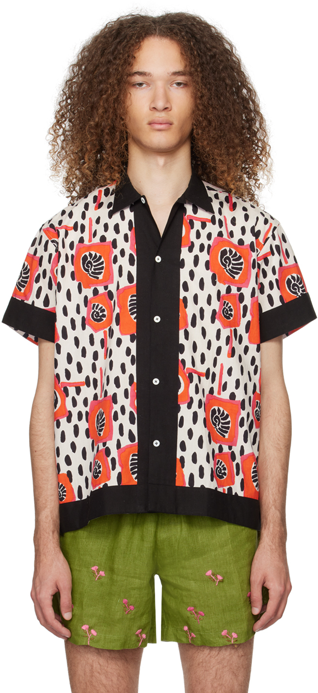 Multicolor Printed Shirt by HARAGO on Sale