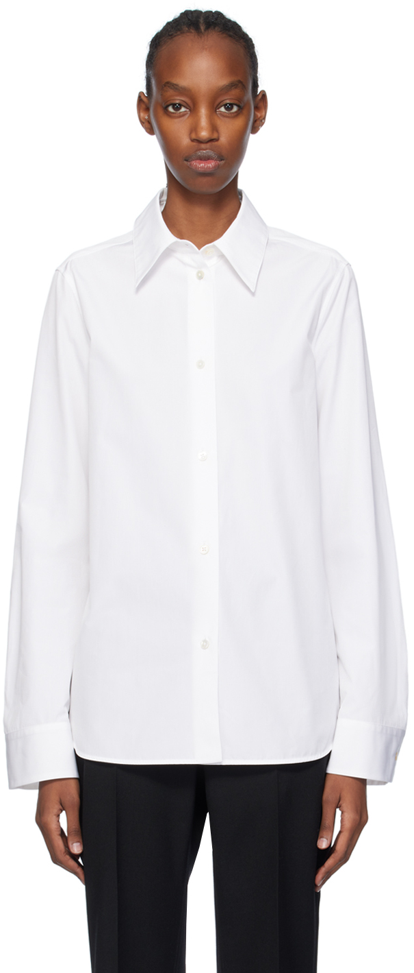 Jil Sander: Chemise blanche à col pointu | SSENSE France