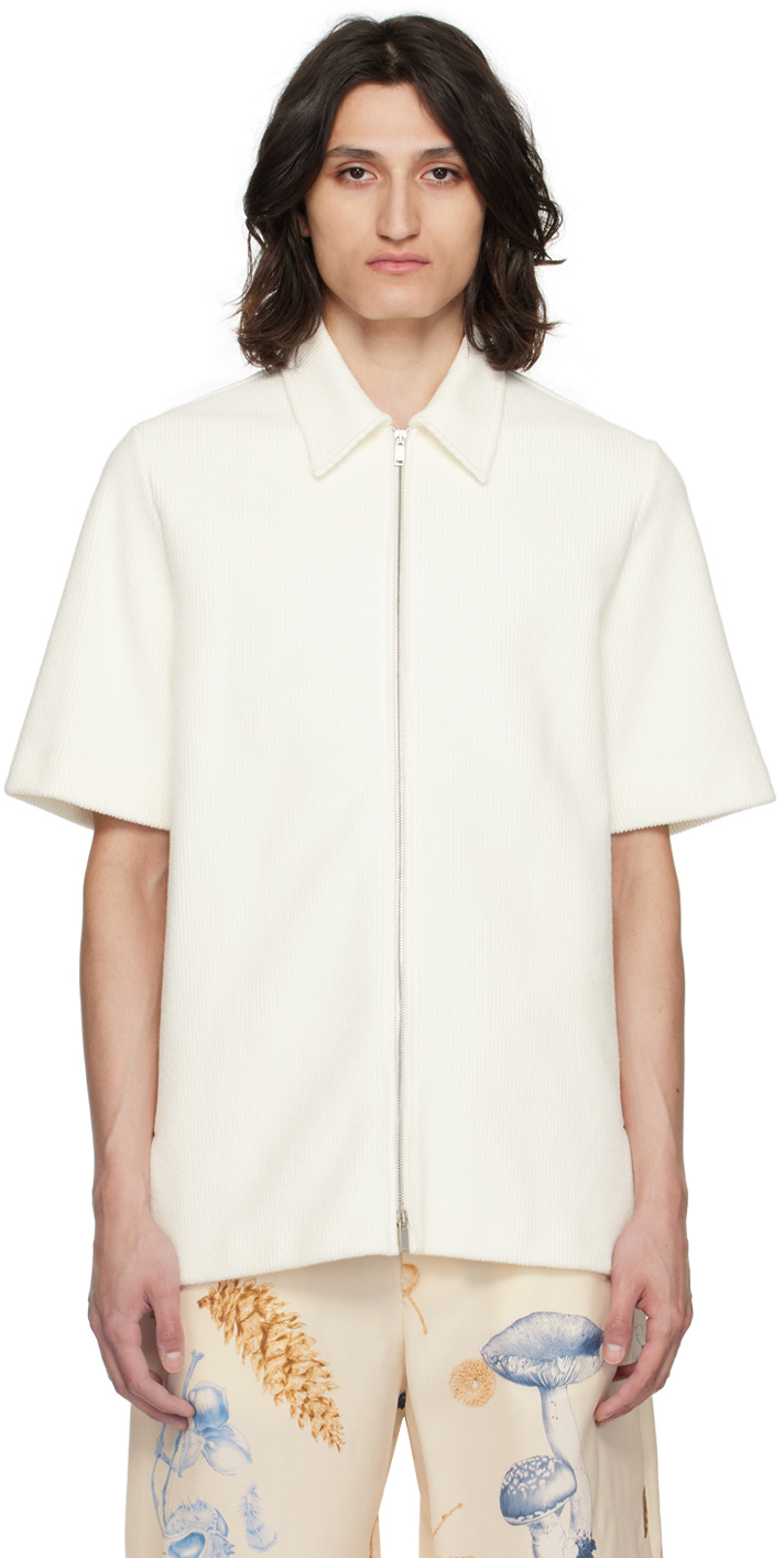 Off-White Zip Shirt by Jil Sander on Sale