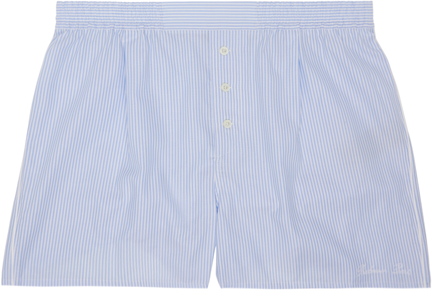 Blue Signature Boxers by Balmain on Sale