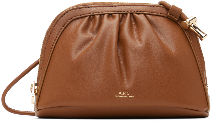A.P.C.: Sac brun à cordon coulissant - Ninon | SSENSE France
