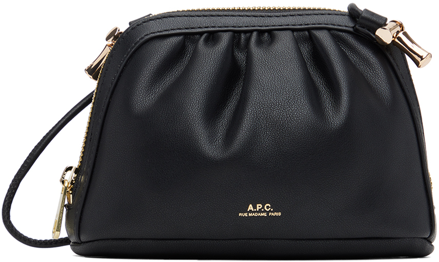 A.P.C.: Black Ninon Small Drawstring Bag | SSENSE Canada