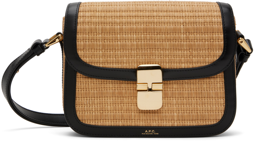 Beige & Black Grace Small Bag by A.P.C. on Sale