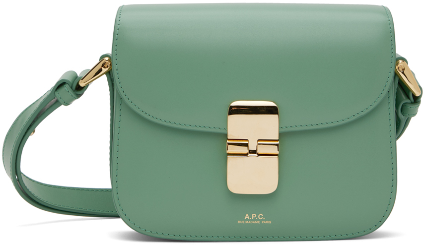 Mini sac Grace vert A.P.C. en solde