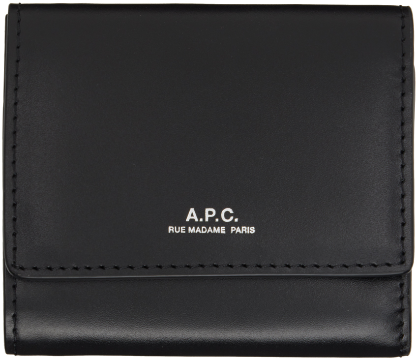 A.P.C.: Black Lois Compact Small Wallet | SSENSE