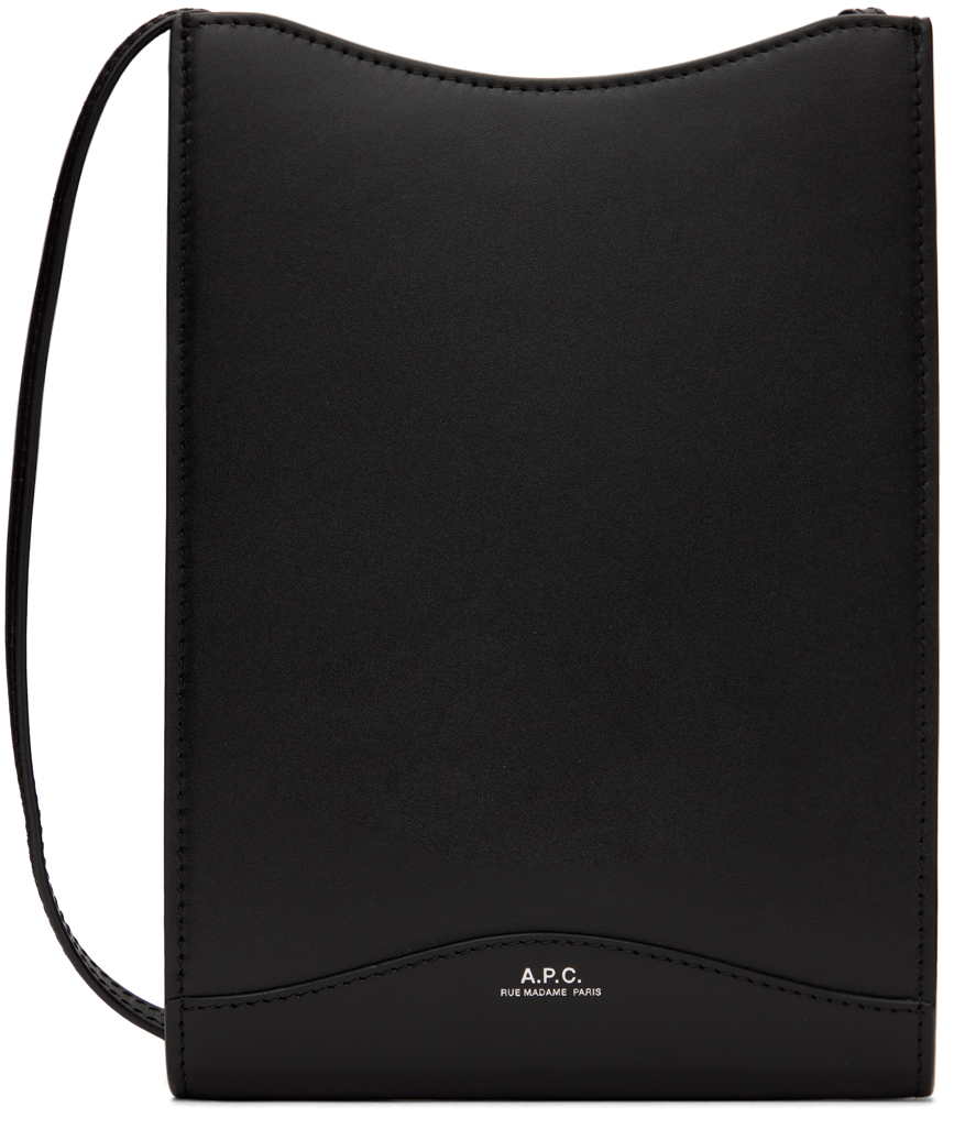 Black Jamie Large Neck Pouch by A.P.C. on Sale
