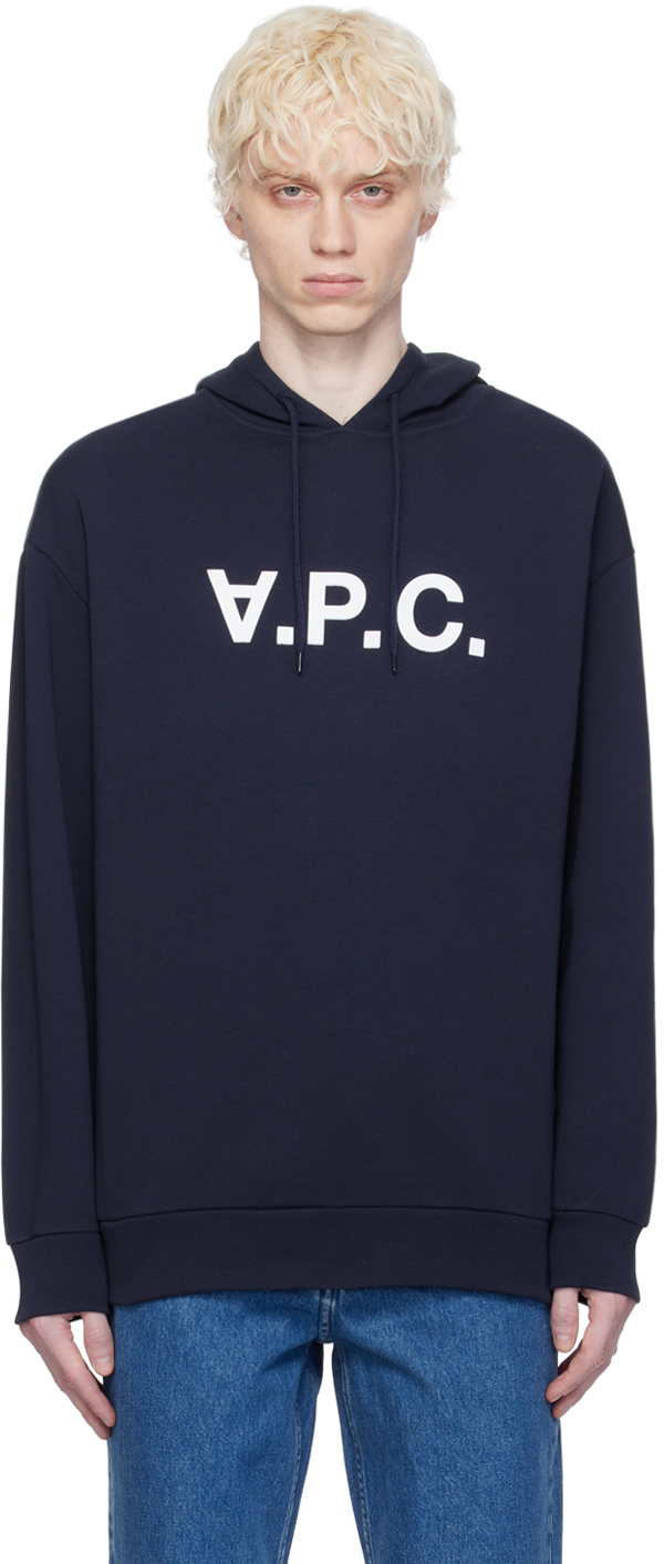 Navy Milo Hoodie by A.P.C. on Sale