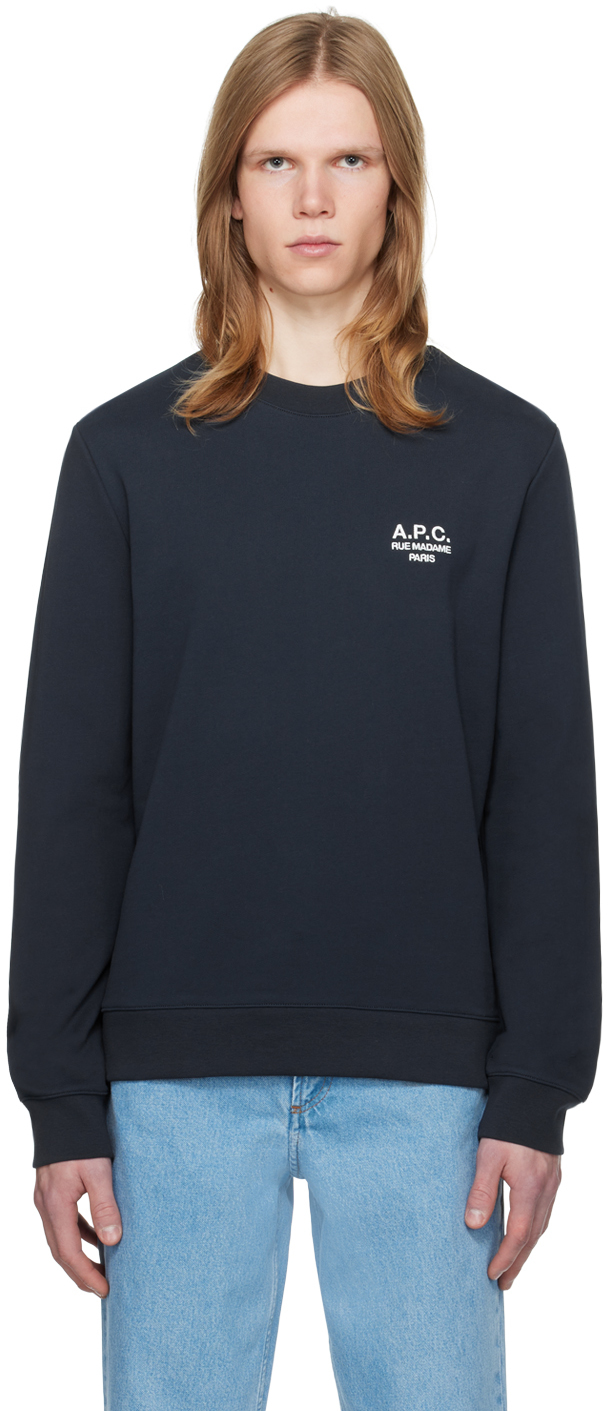 Navy Rider Sweatshirt by A.P.C. on Sale