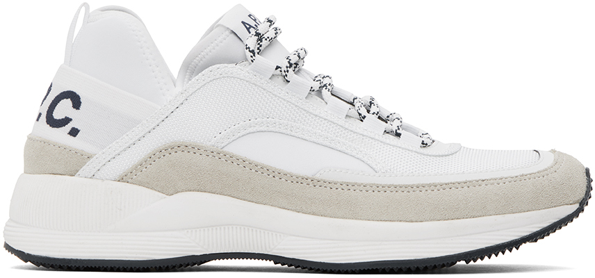 White Run Around Sneakers by A.P.C. on Sale
