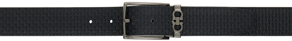 Ferragamo: Brown & Black Gancini Reversible Belt | SSENSE