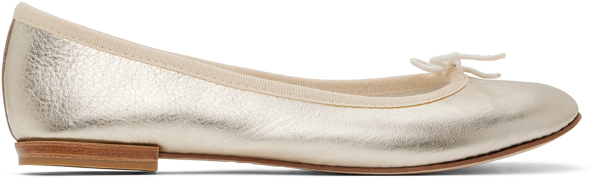 Gold Cendrillon Ballerina Flats by Repetto on Sale