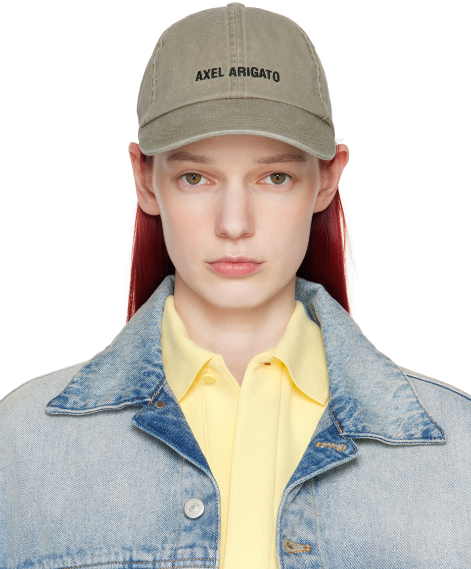 Beige AA Logo Cap by Axel Arigato on Sale