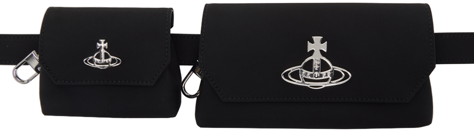 Black Multi Pouch Belt by Vivienne Westwood on Sale