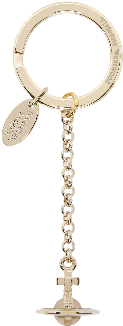 Gold Hanging Orb Keychain by Vivienne Westwood on Sale