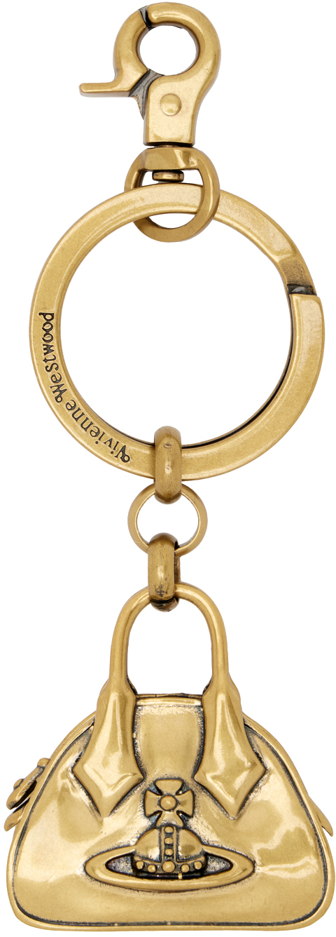 Gold Yasmine Charm Keychain by Vivienne Westwood on Sale